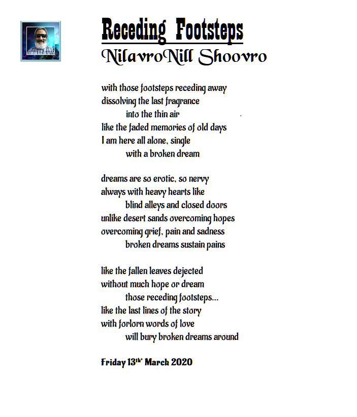 Receding Footsteps - NilavroNill Shoovro - Medium