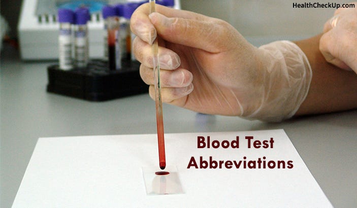 21 Common blood tests with abbreviations and what they determine | by ...