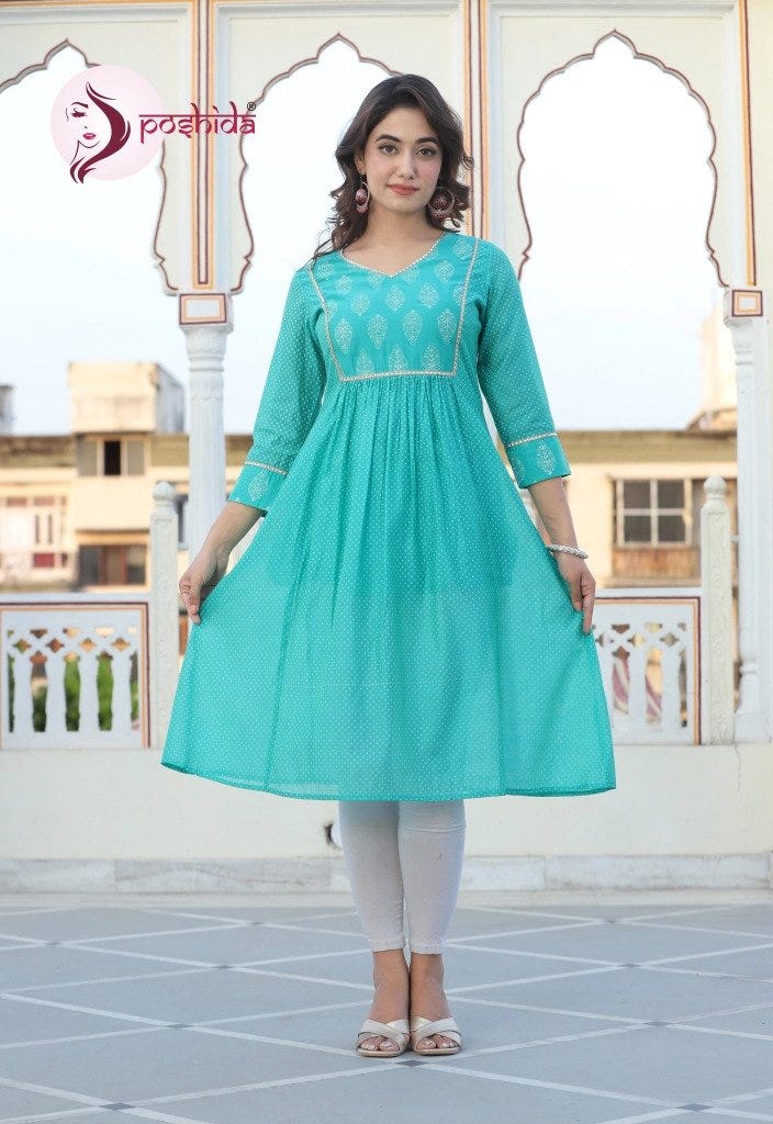Top Simple A-line Kurta Designs That Are in Style - Poshida - Medium