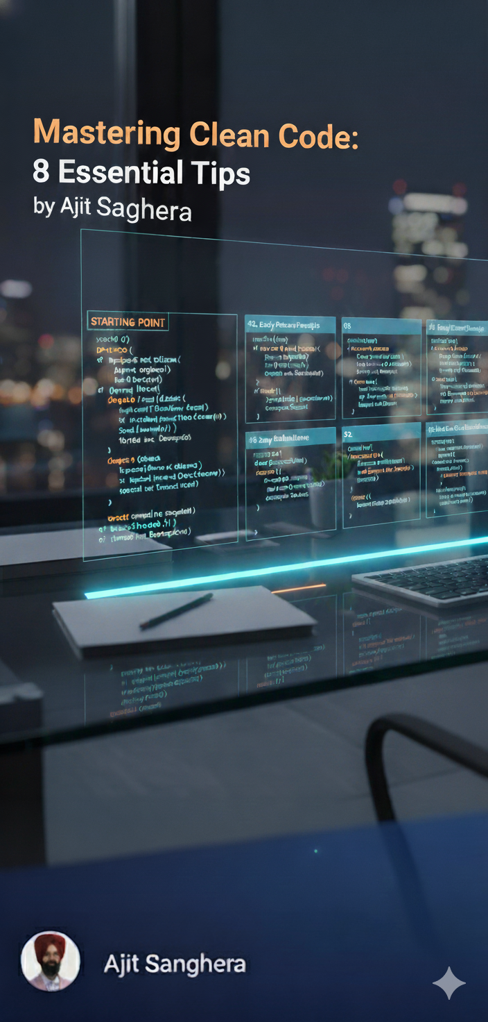 Mastering Clean Code: 8 Essential Tips | by The Code Blueprint By Ajit Sanghera | Medium