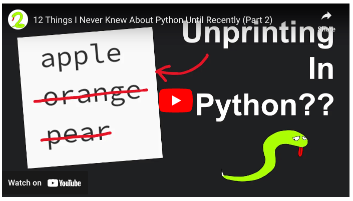 [VIDEO] 12 Things I Never Knew About Python Until Recently (Part 2) | by Liu Zuo Lin | Level Up ...