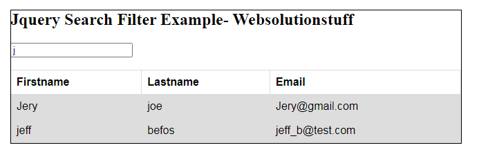 Jquery Search Filter Example | Medium