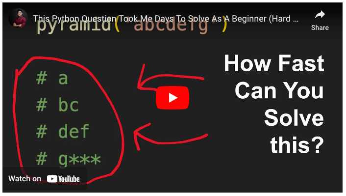 Video This Python Question Took Me Days To Solve As A Beginner By Liu Zuo Lin Level Up Coding