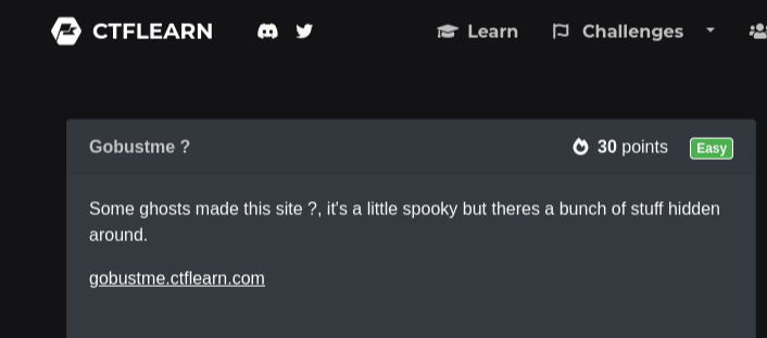 Cracking the “Gobustme” Challenge: an easy web Challenge on CTFlearn. | by xCY83RN4UT_ | Medium