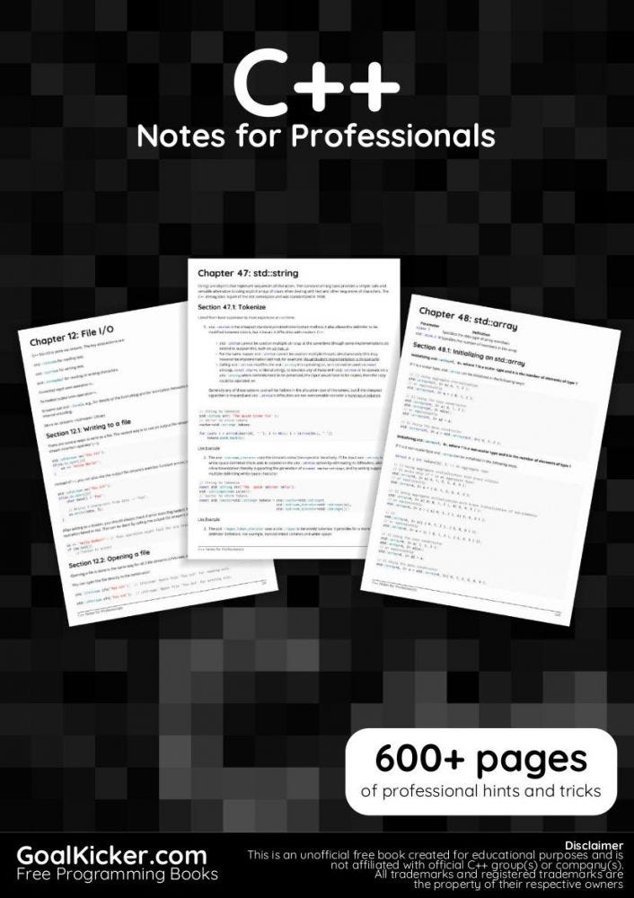 C++ Notes for Professionals [free book] | by dBooks | Medium