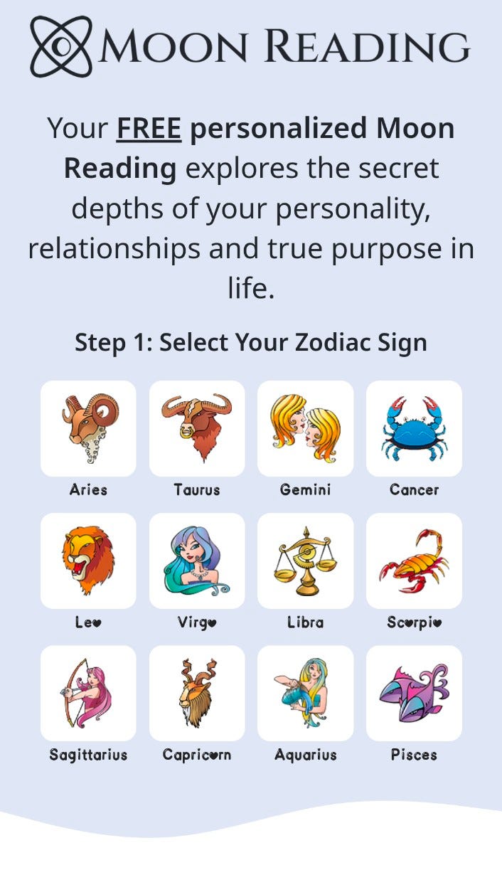 Moon Reading-Interactive Astrology reading that converts LIKE crazy ...