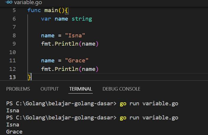 Golang — Variable & Konstanta. Variable Variable adalah tempat untuk… | by Annisa Nur Isnaeni ...