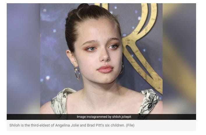 Angelina Jolie And Brad Pitt’s Daughter Shiloh Files To Drop “Pitt ...