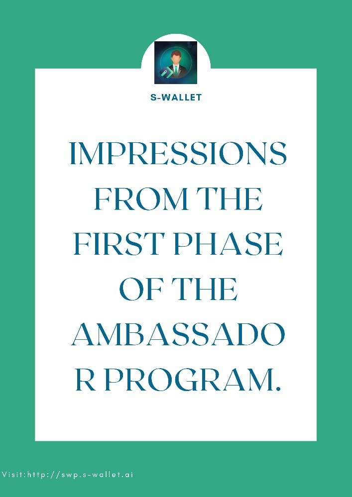 IMPRESSIONS FROM THE FIRST PHASE OF THE AMBASSADOR PROGRAM. | by ...