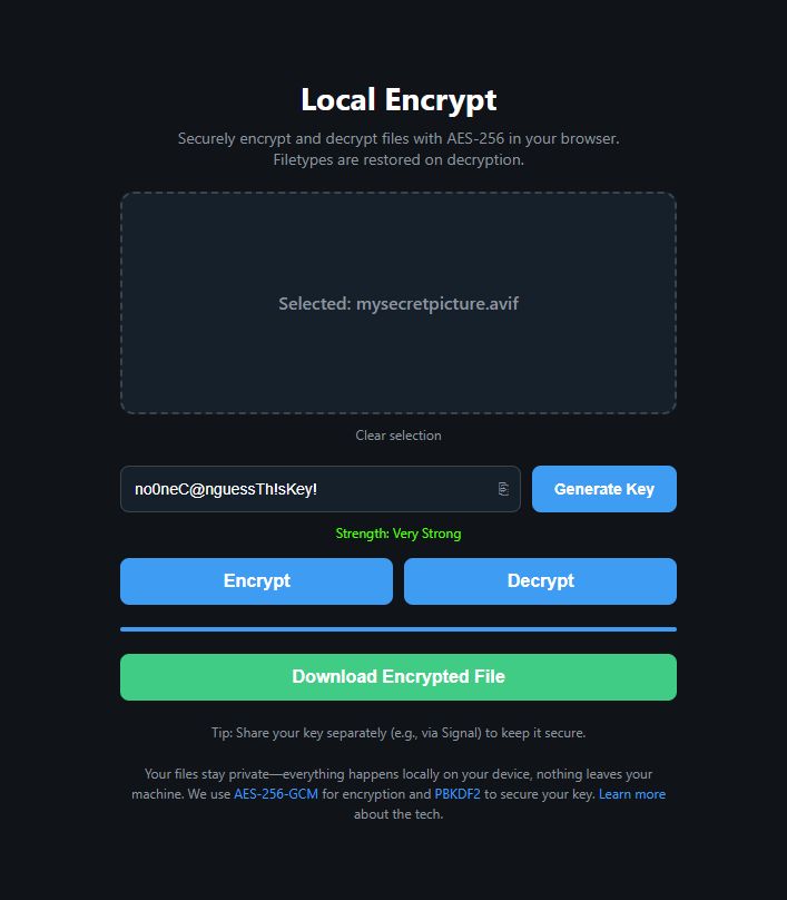 Local Encrypt: Encryption Keys and MIME Preservation | by Local Optimum | Medium