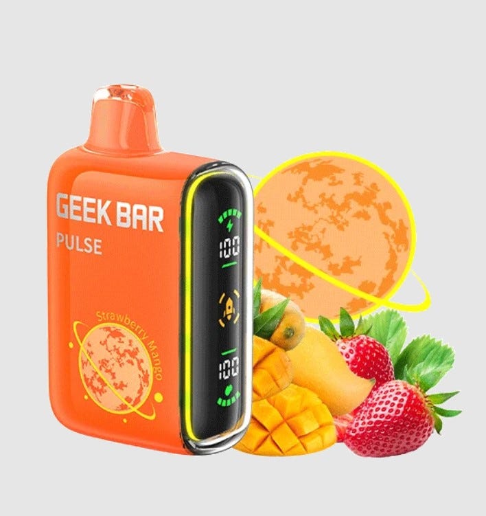 Strawberry Mango Geek Bar Pulse 15000 Puffs Disposable Vape - Damon ...