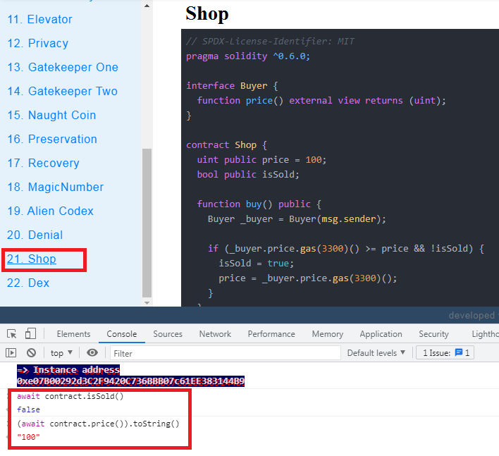 Ethernaut Lvl 21, Shop Walkthrough: How to use assembly code in ...