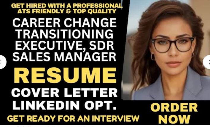 I will write career change resumes for finance, executive, IT, sdr ...