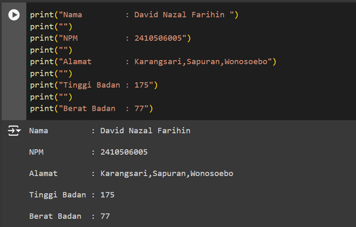 Praktikum Minggu ke-1. A. Python | by davidnazal | Sep, 2024 | Medium