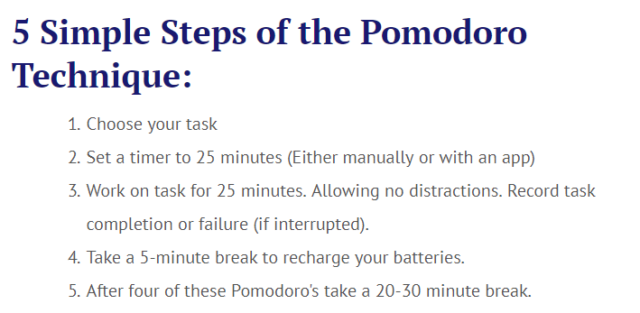 Overcome procrastination by using POMODORO technique. | by Hajira Maqbool | Medium