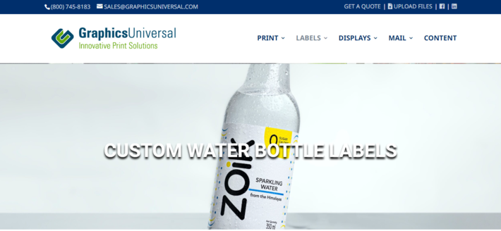 Custom Water Bottle Labels | Superior Quality, Fast | Graphics ...