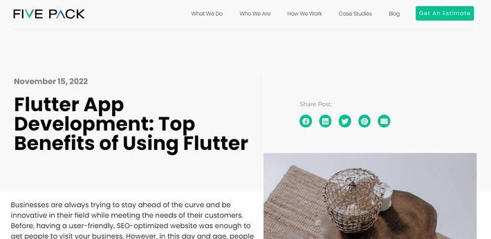 Flutter App Development: Top Benefits of Using Flutter — Five Pack | by ...