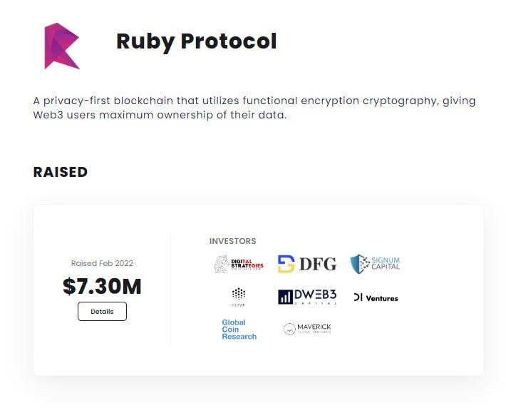 Ruby protocol raised 7.30$ Million fund claim your instant 25 ruby ...