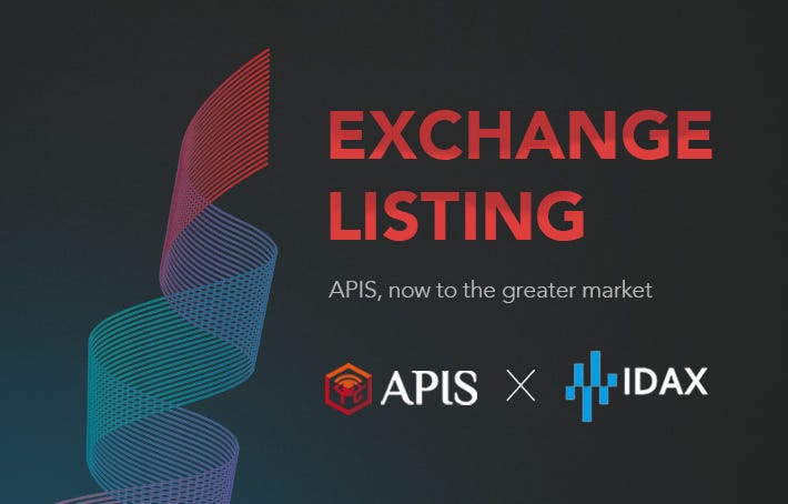 APIS x IDAX exchange listing. Dear APIS Supporters | by APIS Team ...