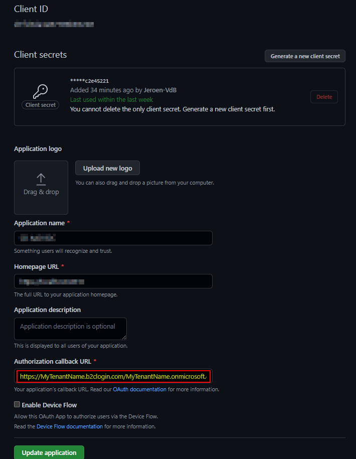 Azure AD B2C with GitHub as Identity Provider returning ‘Error: redirect_uri_mismatch’ | by ...