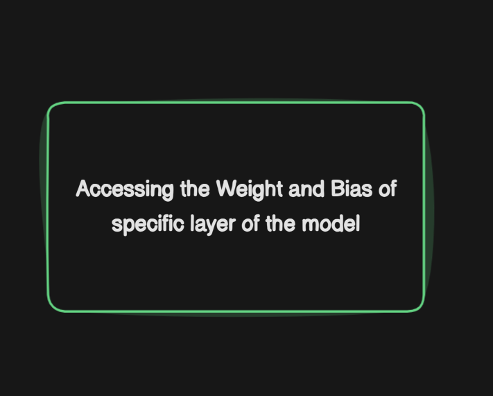 AI: Accessing the Weight and Bias of specific layer of the model - Shahwar Alam Naqvi - Medium