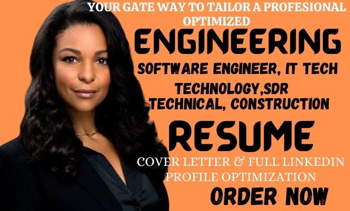 I will write software engineer, it tech, technical, construction ...