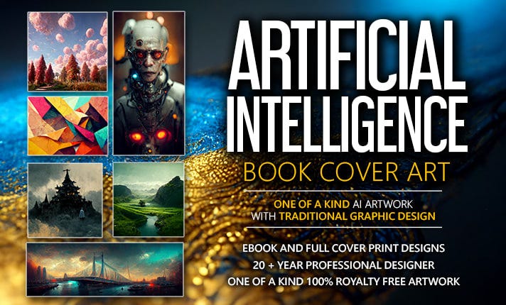 I will create a beautiful book cover with ai artwork ...