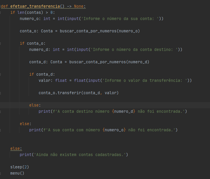 Projeto de um Banco Python. O objetivo do projeto é desenvolver uma ...