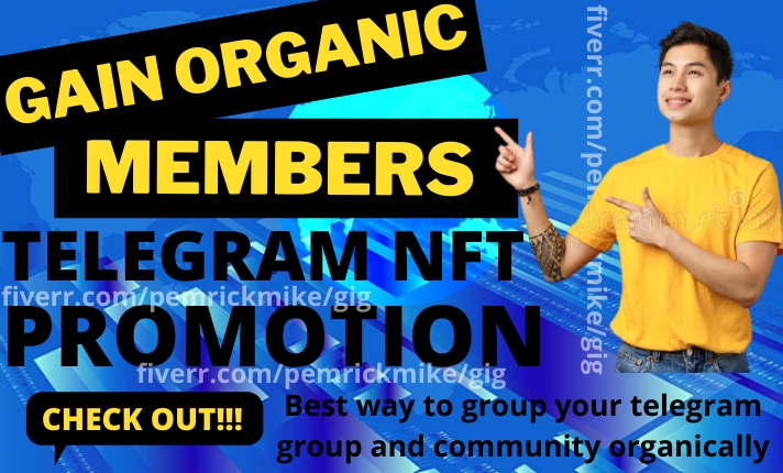 I will do organic telegram promotion, telegram marketing, discord ...