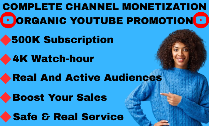I will youtube channel video promotion, USA complete channel ...