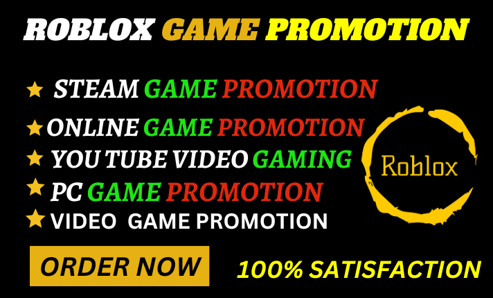 I will do game marketing, steam game promotion, and roblox game ...