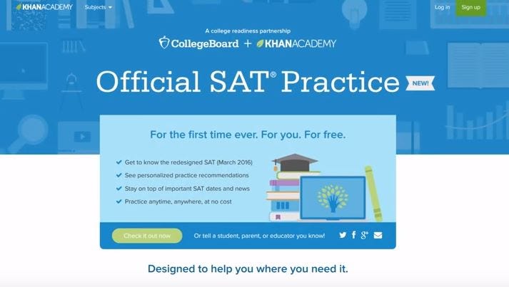 Help students increase SAT scores by using Khan Academy | by Kathleen ...