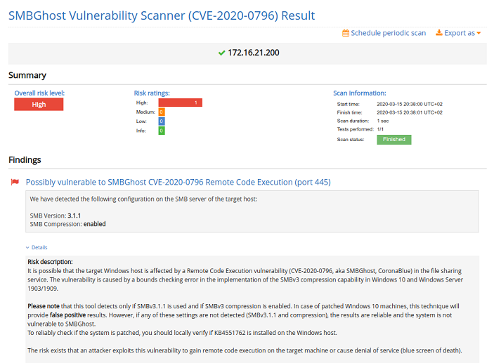 How to detect SMBGhost and GhostCat vulnerabilities with Pentest-Tools ...