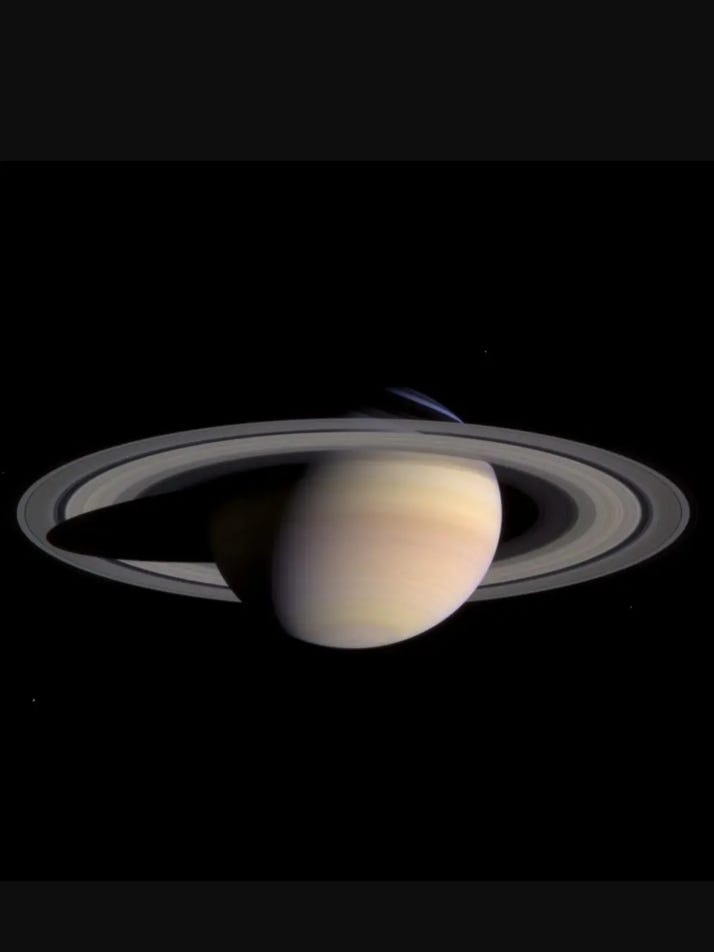The Cassini-Huygens space apparatus caught this last "eyeful" of Saturn ...
