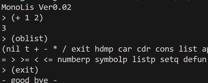 MonoLis: An Old-School Lisp. Reunion | by Kenichi Sasagawa | Medium