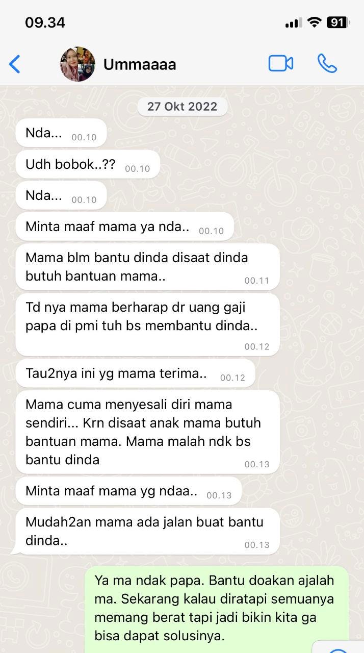 Hallo, Ma! Kali ini tidak ada yang lebih memalukan selain aku yang saat ...