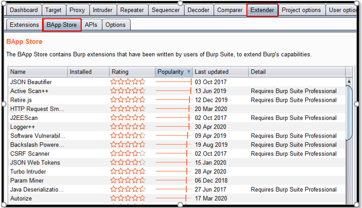 Installing Burp plugins.. You can install BApps directly within… | by ...