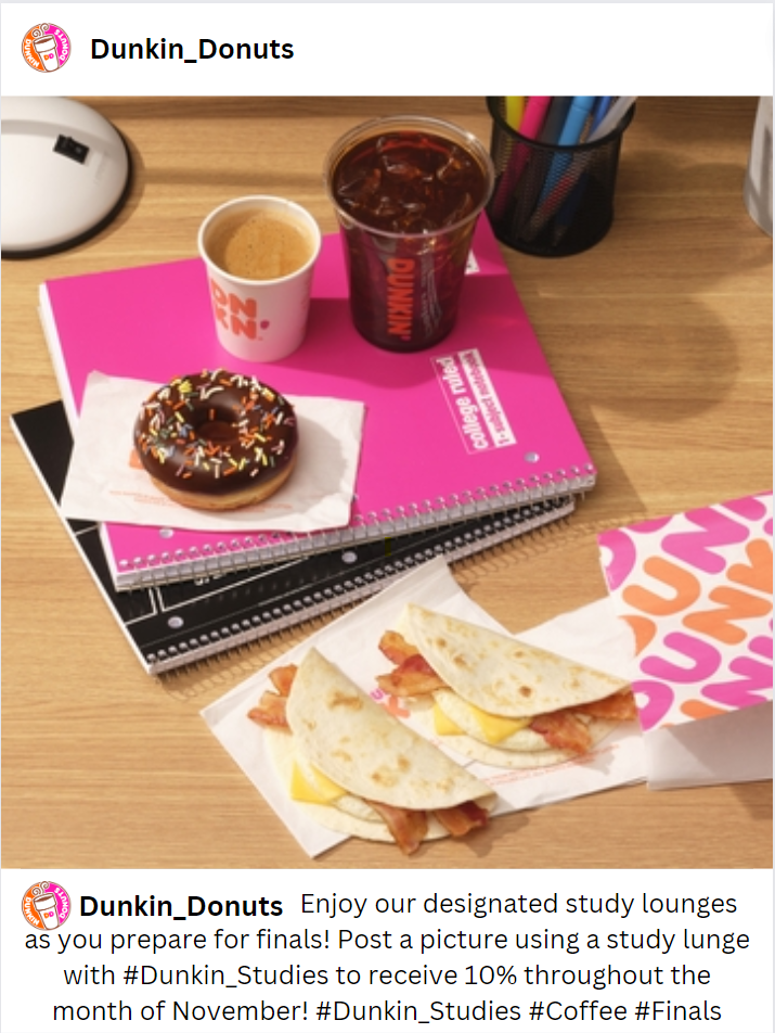 Dunkin Donuts Mini-Campaign. PURPOSE: The goal of this ad campaign ...