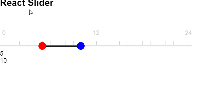 My slider min and max doesn’t render with the red and blue min and max ... My slider min and max doesn’t render with the red and blue min and max ...