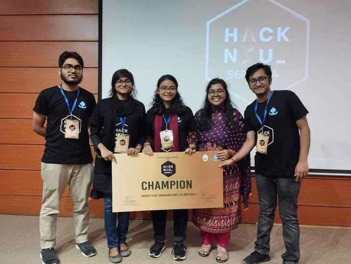 Hackathon Winning Experience…. Recently, our team has won a hackathon… | by Zhalok Rahman | Medium