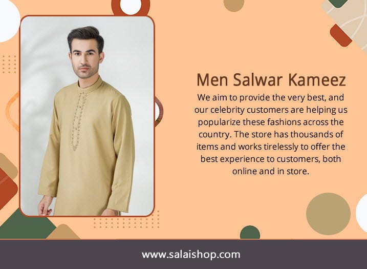 Men Salwar Kameez - Salai Shop Al Karam Studio - Medium