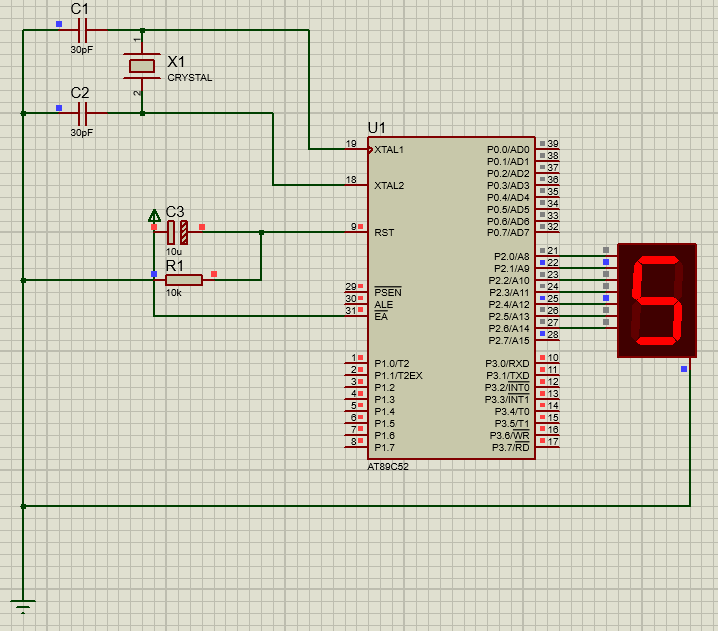 INTERFACING SEVEN SEGMENT DISPLAY WITH 89C52 MICROCONTROLLER | by ...