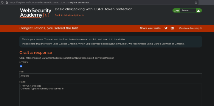 PortSwigger Labs: Clickjacking (UI Redressing) Writeup (ALL LABS) | by ...