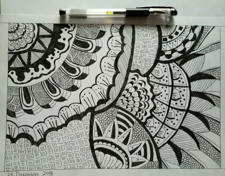 Mengetahui Teknik Menggambar Zentangle | by Swastamita Arunika Azzahra ...
