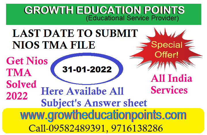 Online Nios 10th class assignment solved pdf 2021–22 | by Growth Education Points | Medium