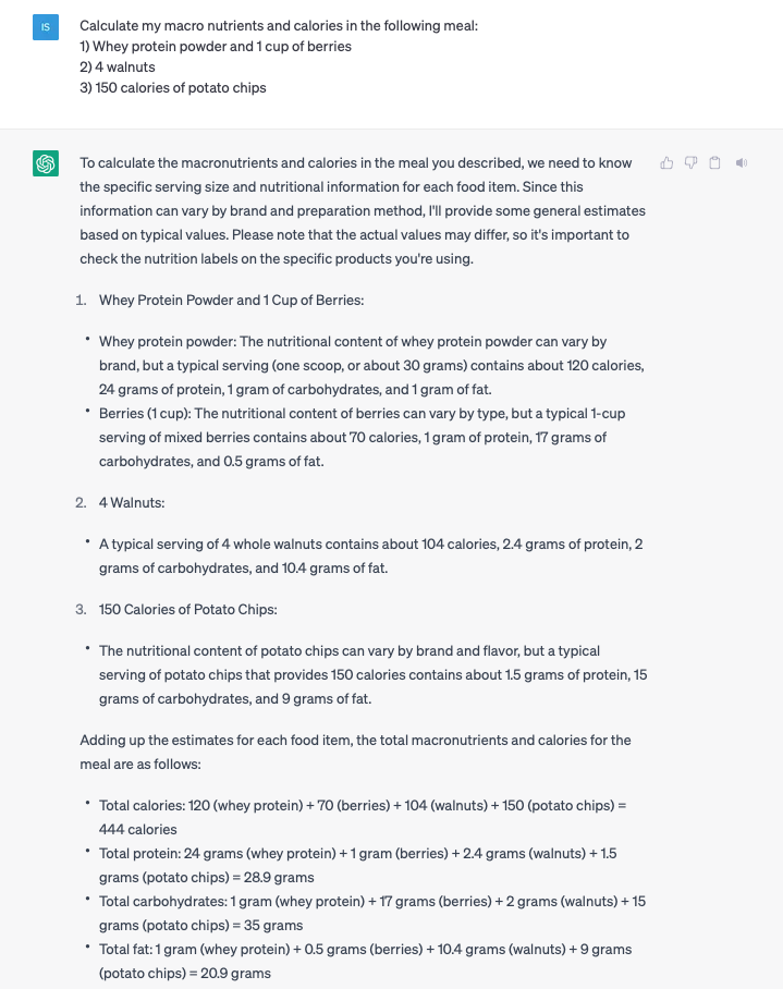 Nutrition Bot Using Chat GPT #1. My learnings as I leverage bots… | by ...