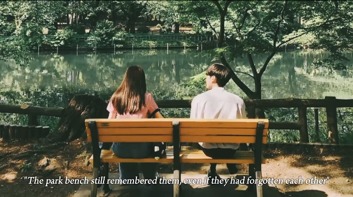“The park bench still remembered them, even if they had forgotten each ...