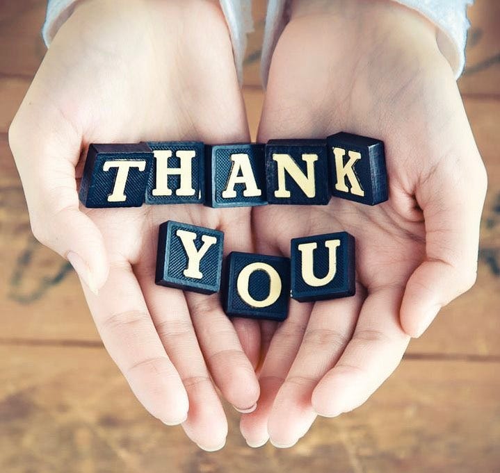 Thank you! - Juliet Joan Johnson - Medium
