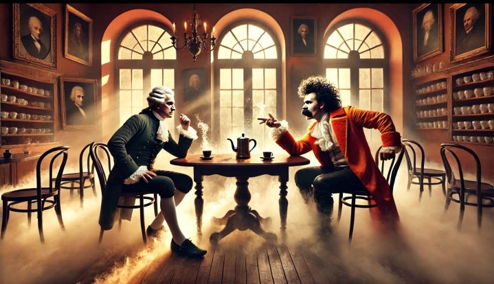 A Café Beyond Time: Kant Meets Nietzsche | by Visionary Tide Media ...