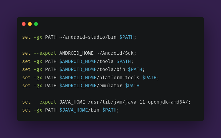 Setting up Android Studio Emulator with Fish Shell on Linux(Ubuntu) | by Régis Ol. C. | Medium